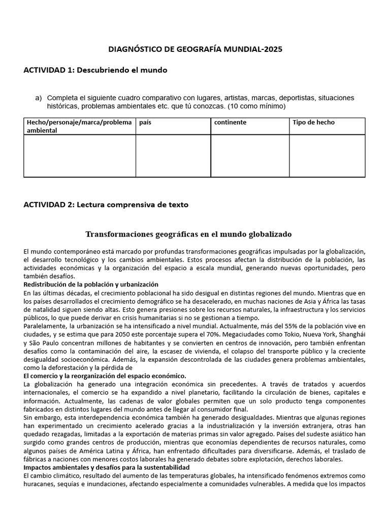 Diagn Stico 2025 | PDF | Entorno natural | Economias