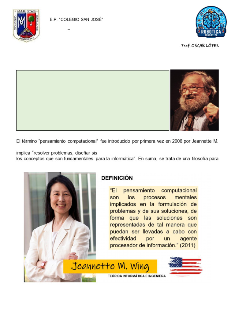 Guia Practica 1er Año, Pensamiento Computacional | PDF | Pensamiento | Informática