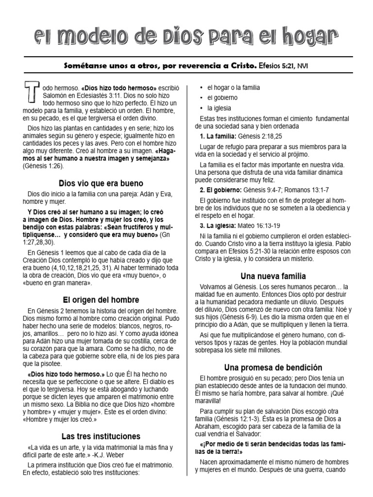 Fundamentos de la Familia y Sociedad | PDF | Libro del Génesis | Adán