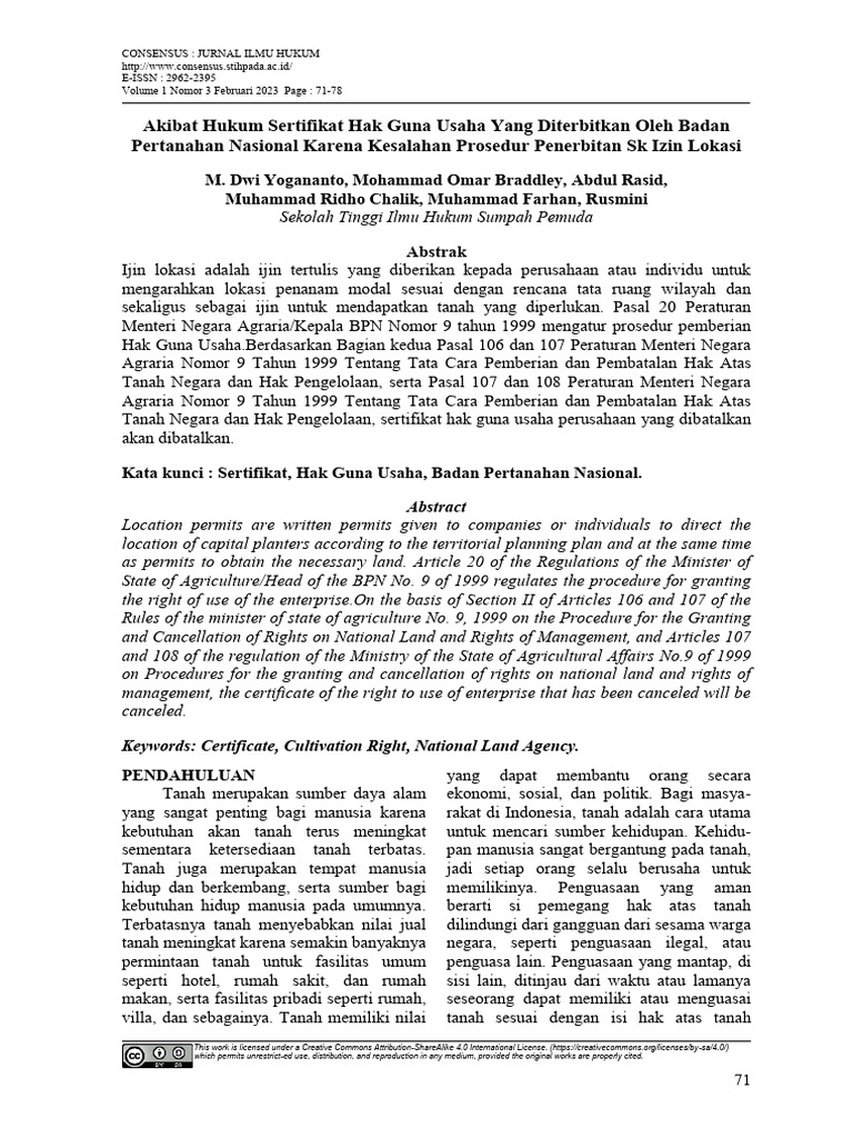 Syarat Pengajuan HGU | PDF