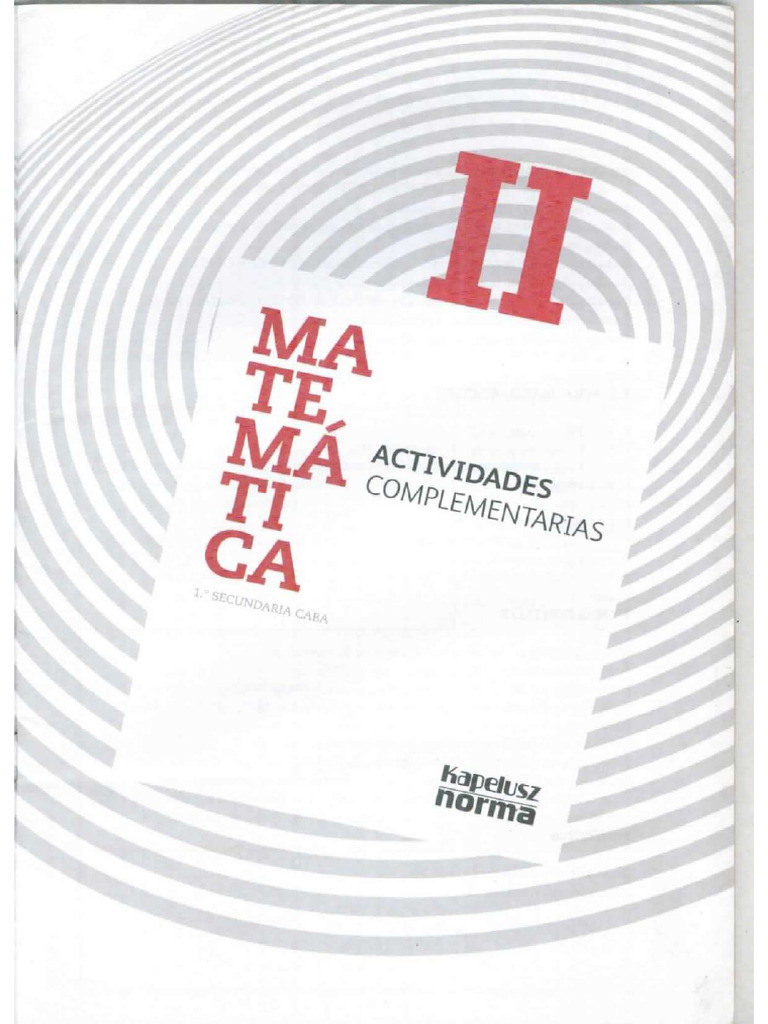Matemática II Cuadernillo | PDF