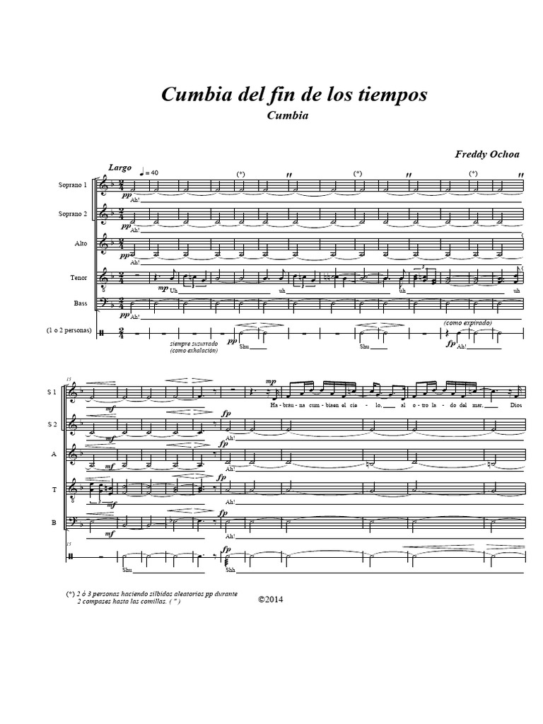 Cumbia del fin de los tiempos- Freddy Ochoa | PDF