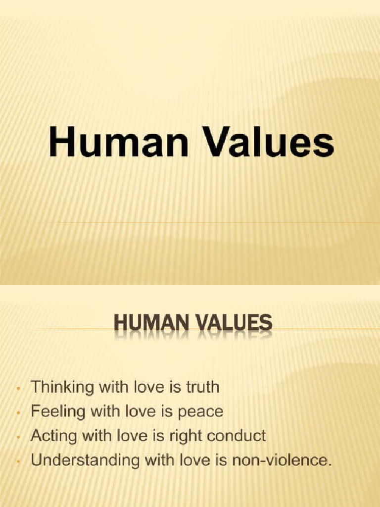 Human Values | PDF