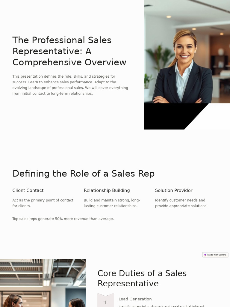 Sales Representative Success Strategies | PDF | Sales | Customer ...