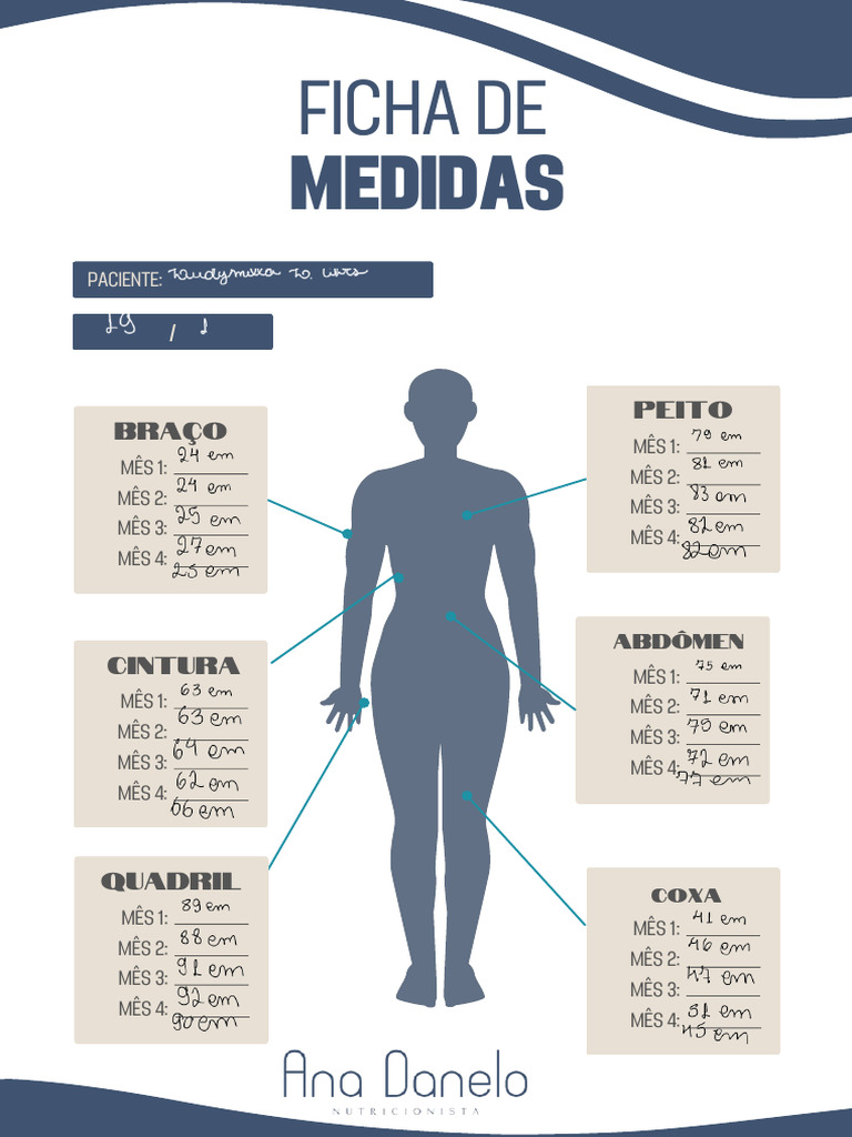 Ficha de Medidas Corporal 3 | PDF