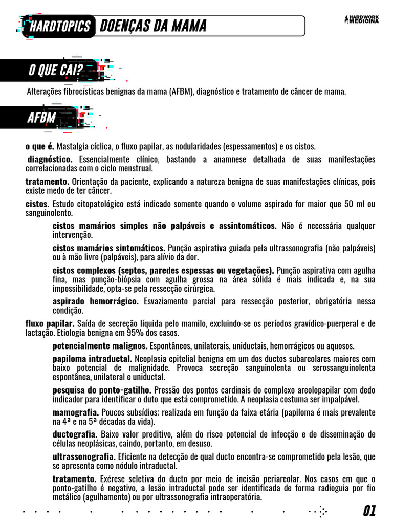 Doenças e Tratamentos da Mama | PDF | Câncer de mama | Câncer