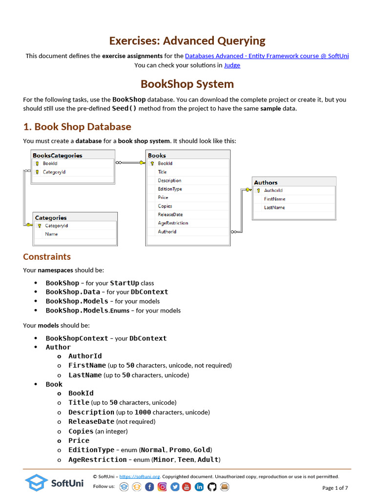 05.advanced Querying Exercises | PDF | Databases | Computer Programming