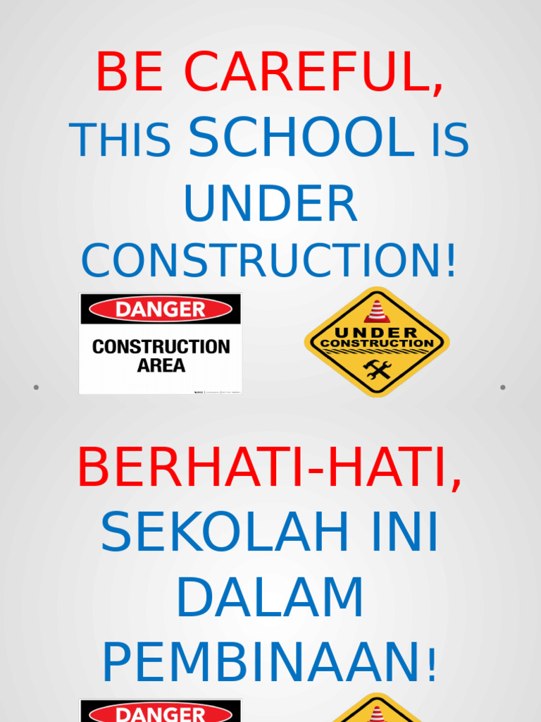 Be Careful, This School Is Under Construction Posters | PDF