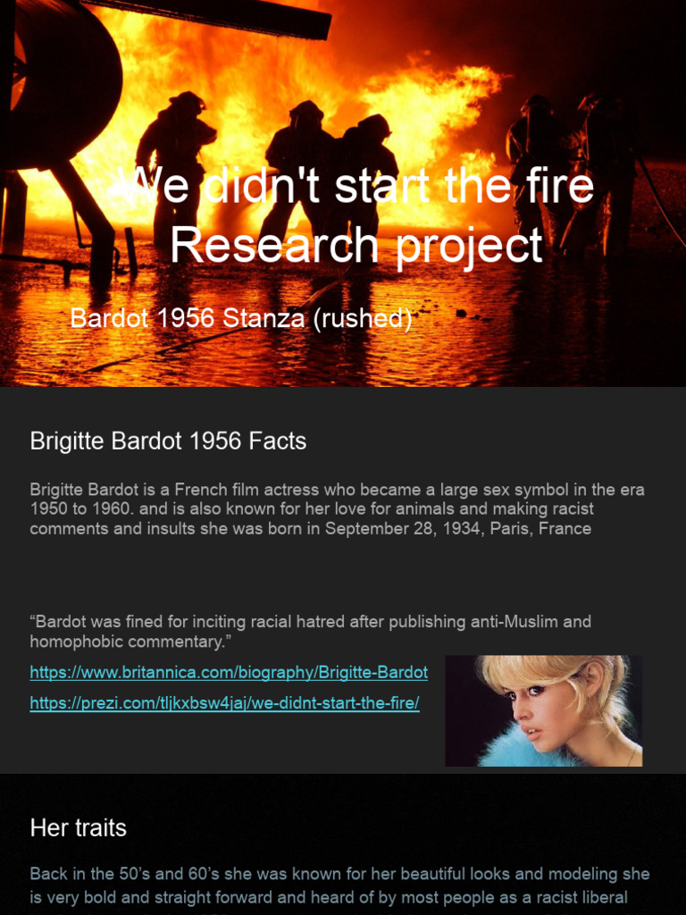 Bardot We Didnt Start The Fire | PDF | Egypt | Gamal Abdel Nasser