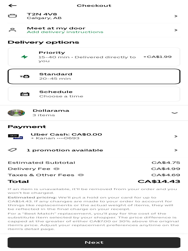 Checkout Uber Eats | PDF