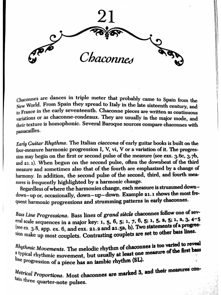 Dance Rhythms Chaconne ch21 | PDF
