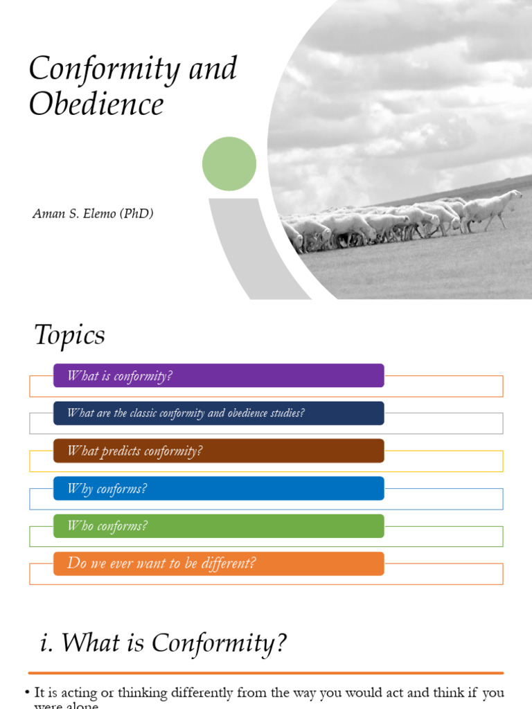 Understanding Conformity and Obedience | PDF | Conformity | Applied ...