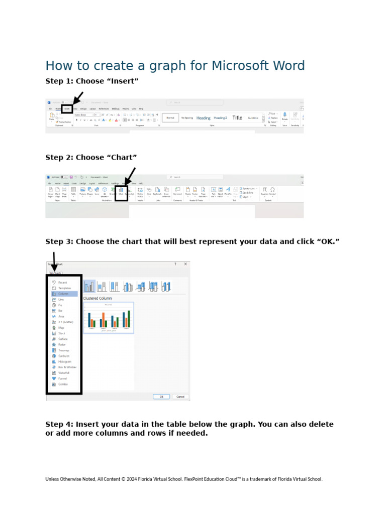 How To Create A Graph For Microsoft Word | PDF