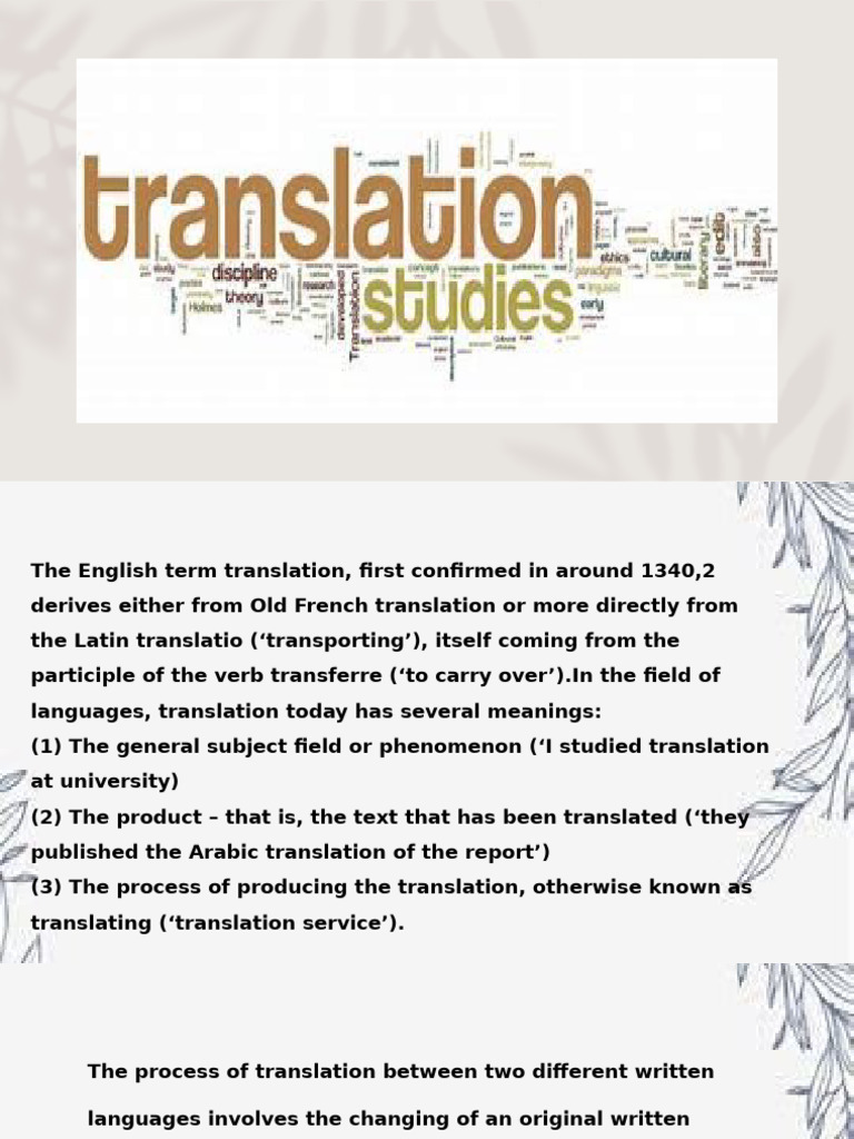 Translation Studies and Its Formation As An Academic | PDF