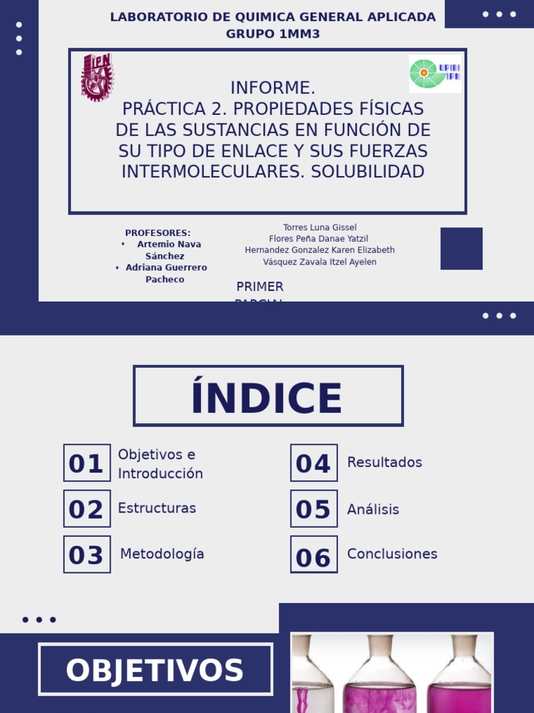 Informe P1 Solubilidad | PDF | Solubilidad | Polaridad química