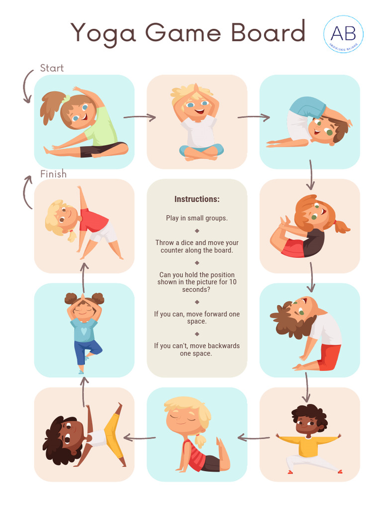 Yoga Game Board Can You Do It Brain Break | PDF