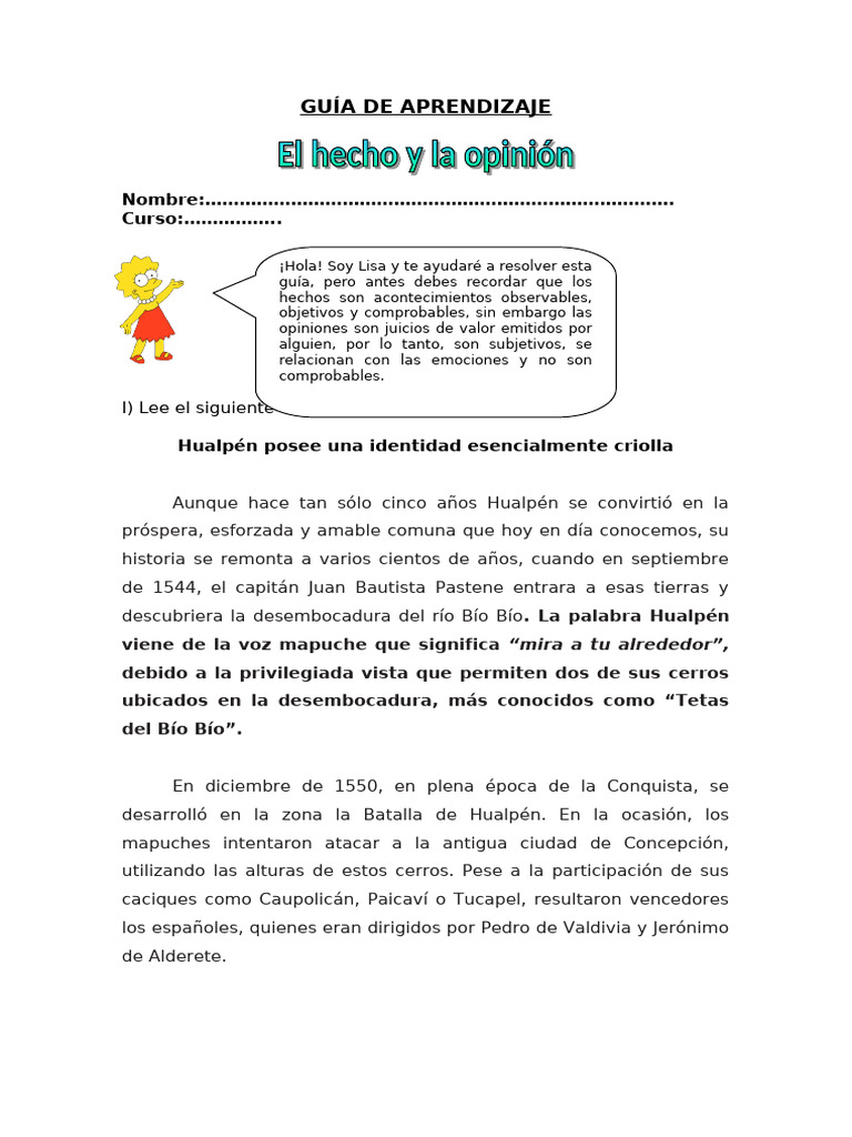 Guia Hecho y Opinion | PDF