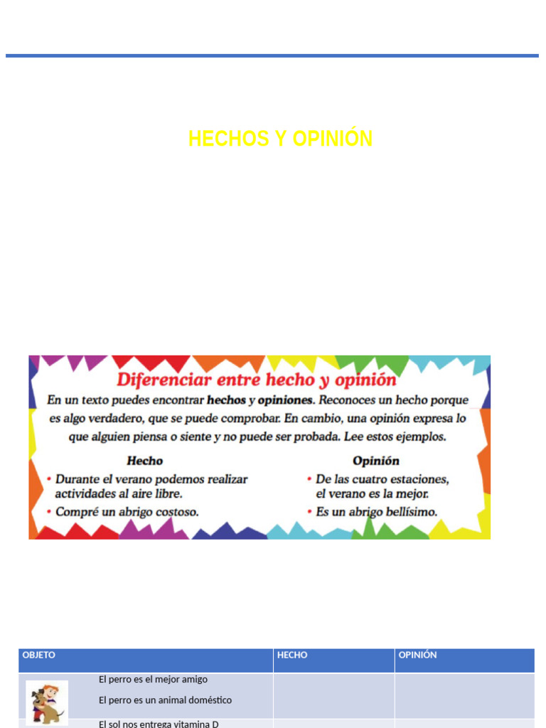 Hechos y Opinión | PDF