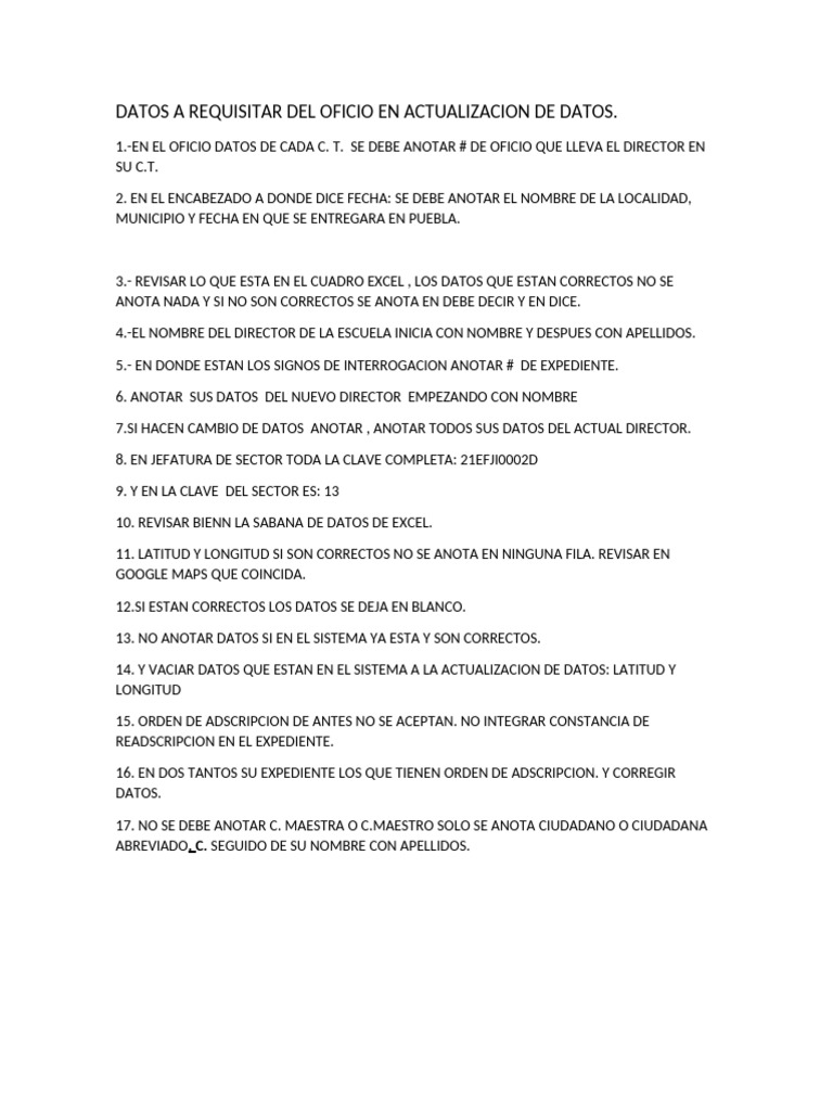 Actualizacion de Datos17-01-24 | PDF