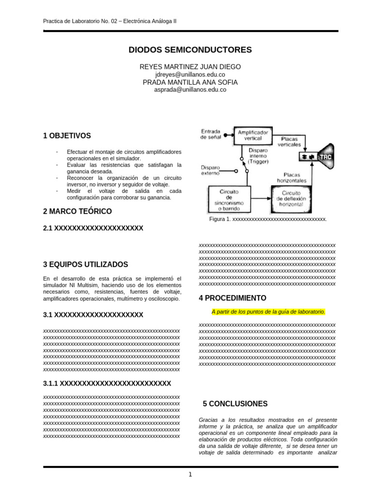 Formato IEEE - Informes de Laboratorio (2) | PDF | Electrónica | Red eléctrica