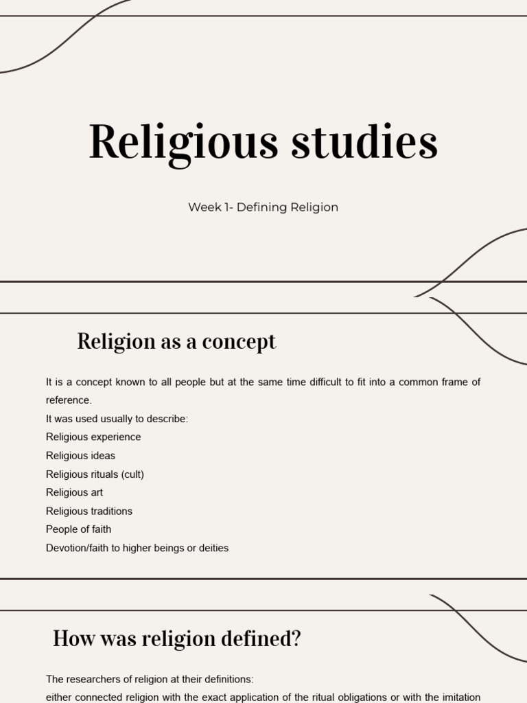 Understanding Religion: Definitions & Concepts | PDF | Faith ...