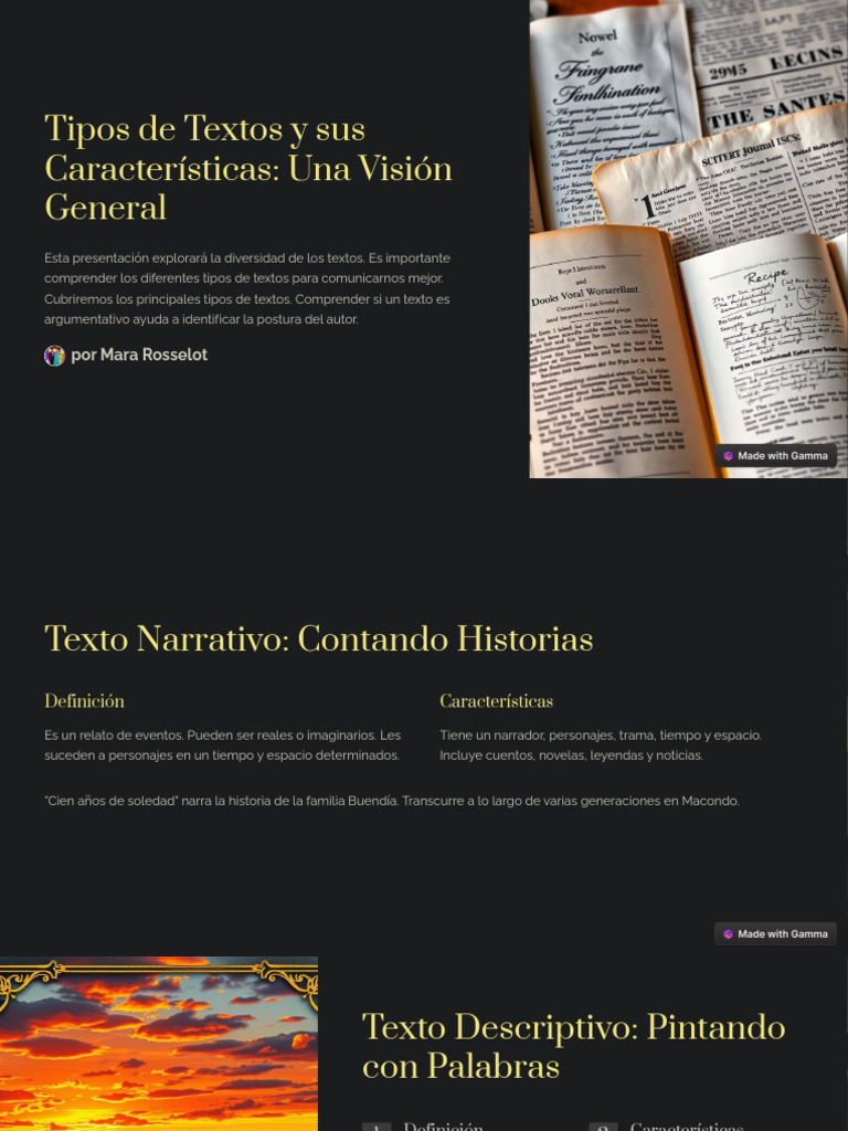 Tipos de Textos y sus Características | PDF