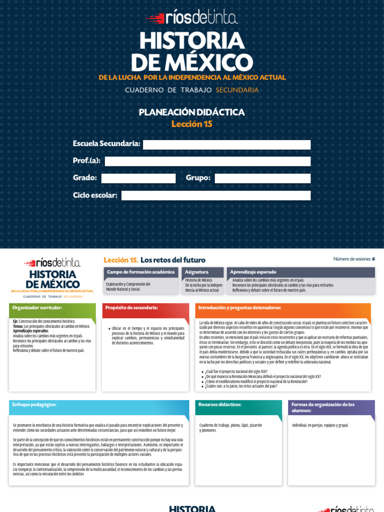 CDT His3 Plan L15 | PDF | México | Maestros