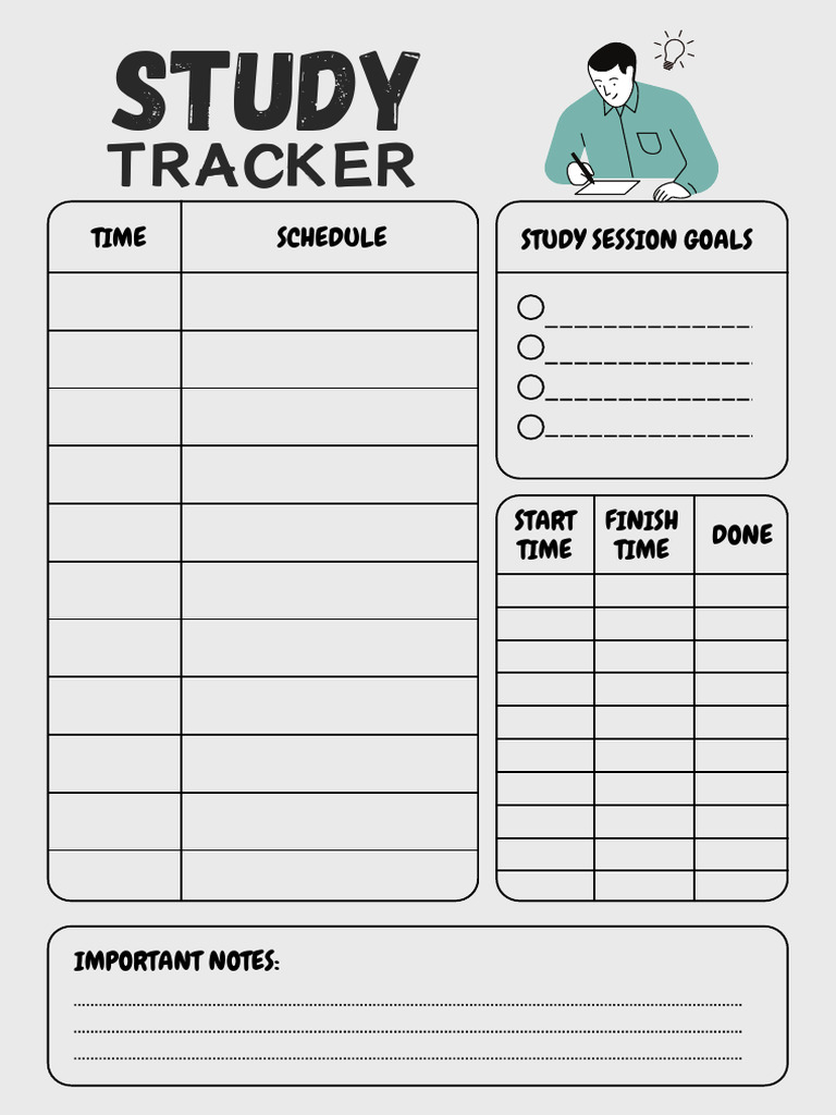 Study Tracker Template PDF | PDF