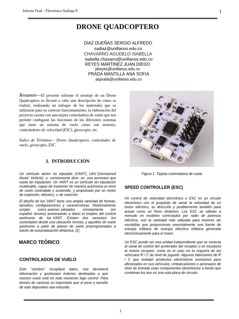 Montaje de Drone Quadcóptero: Guía Completa | PDF | Vehículo aéreo no tripulado | Bienes ...
