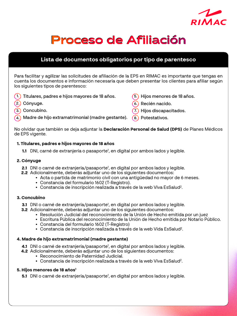Checklist - Afiliacion EPS | PDF | Instituciones sociales