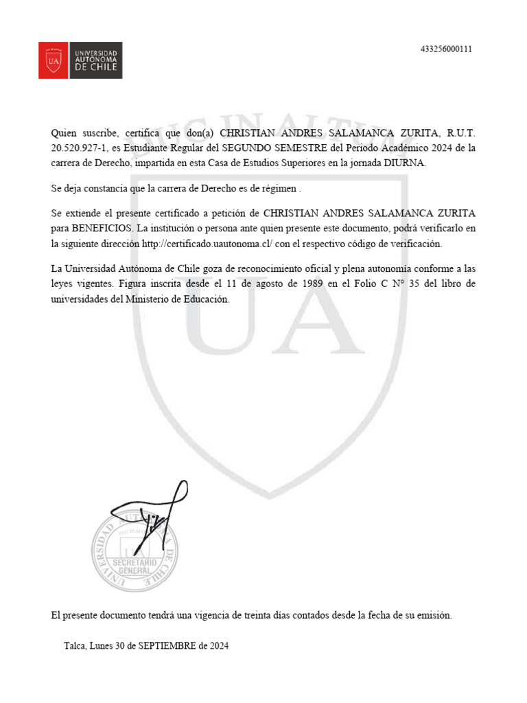 Cert Est 002 399117 205209271 202420 PDF | PDF