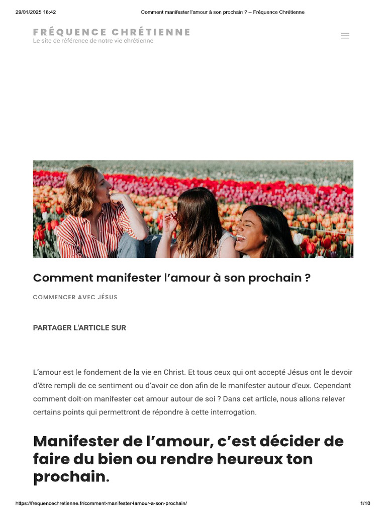 Comment Manifester L'amour À Son Prochain | PDF