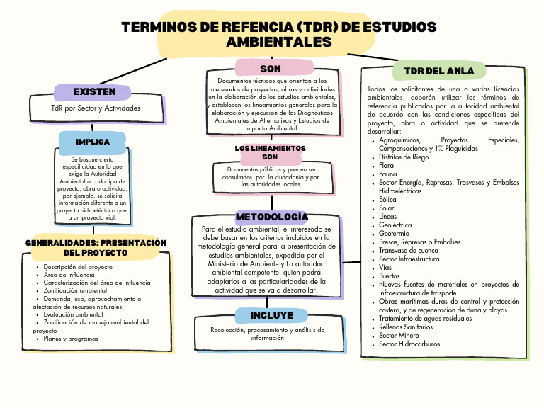 Mapa Concepotual TDR para Estudio Ambiental | PDF | Hidroelectricidad | Entorno natural