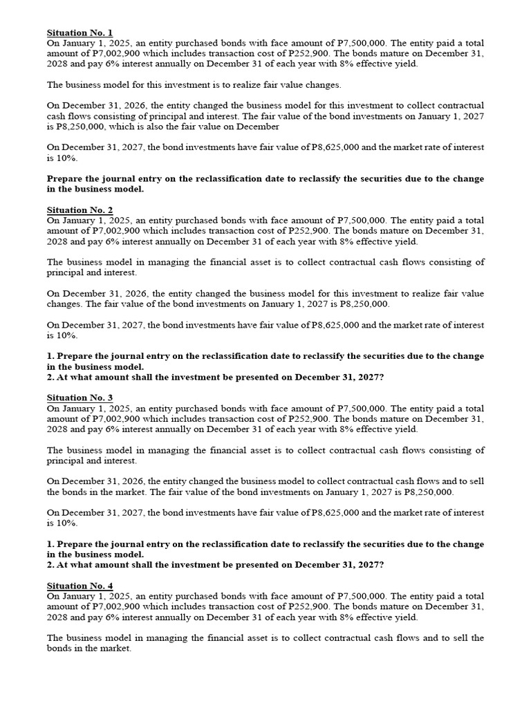 Reclassification of Assets | PDF | Bonds (Finance) | Fair Value