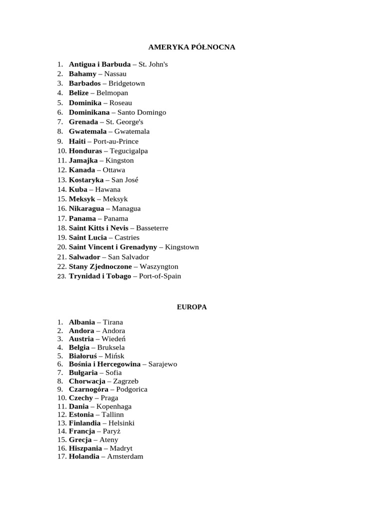 Ameryka Północna SPR | PDF