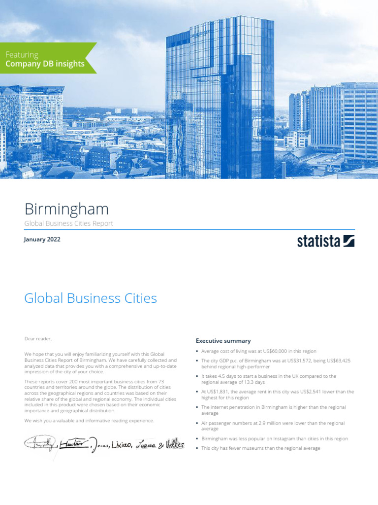 Birmingham STUDY | PDF | Cost Of Living | Gross Domestic Product
