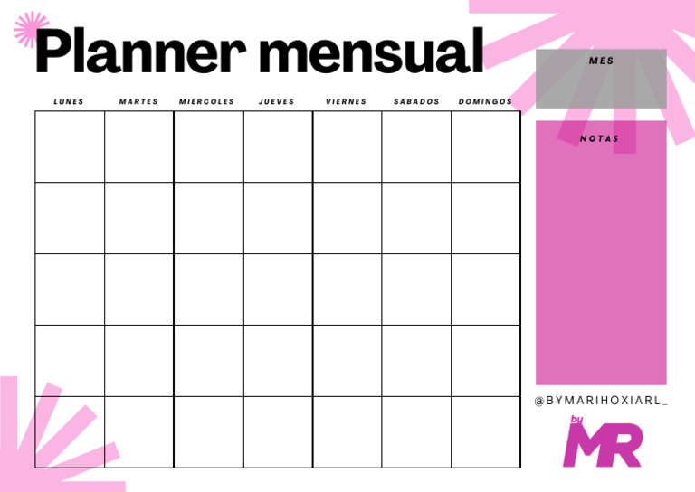 Planner Mensual | PDF