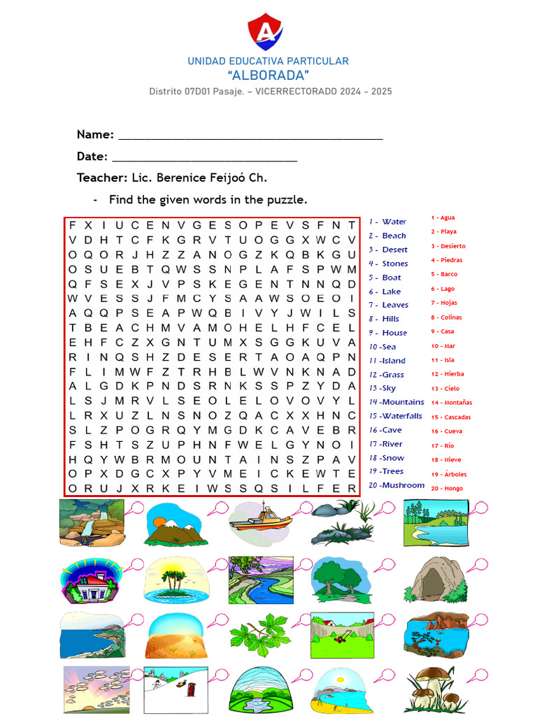Homework Soup Letters - The Environment | PDF