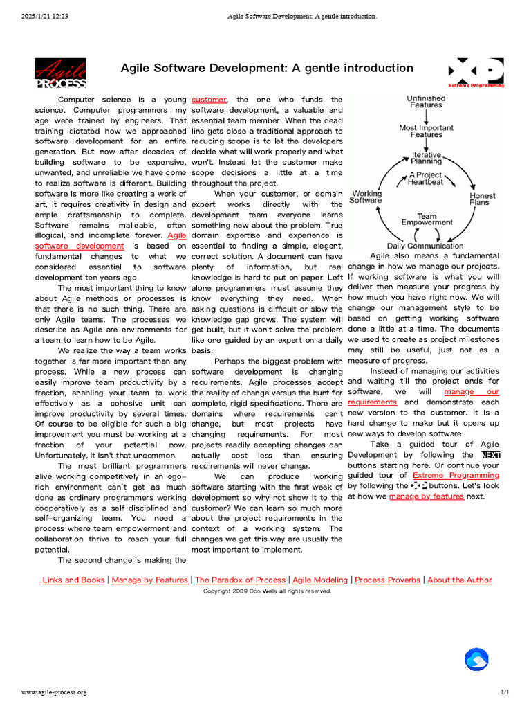 Agile Software Development_ A gentle introduction_ | PDF | Agile Software Development | Software