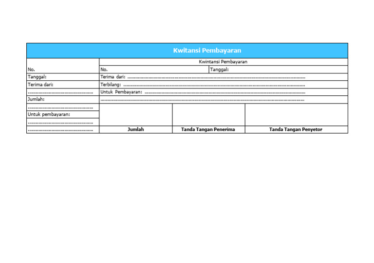 Kwitansi Pembayaran Resmi dan Format | PDF