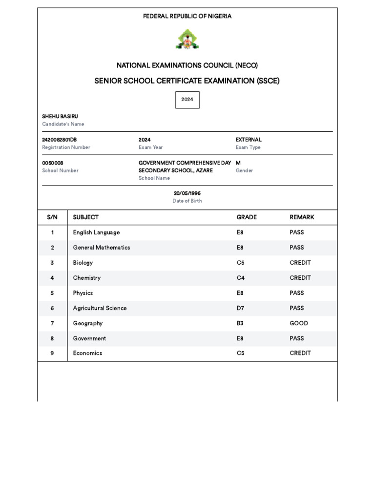 Exam Card - Iconic Open University | PDF