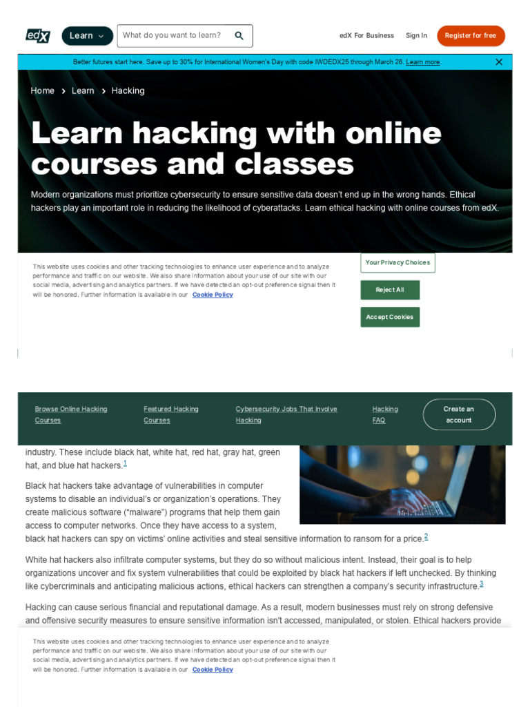 Best Online Hacking Courses and Programs - Edx | PDF | Security ...
