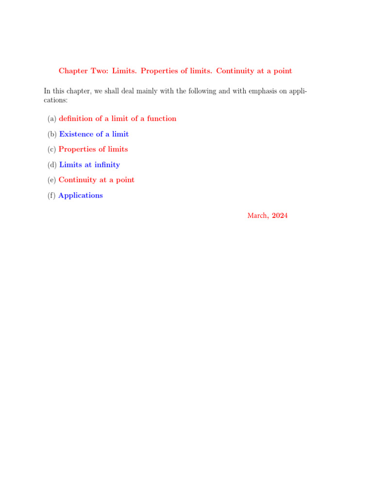 Understanding Limits and Continuity | PDF | Limit (Mathematics ...