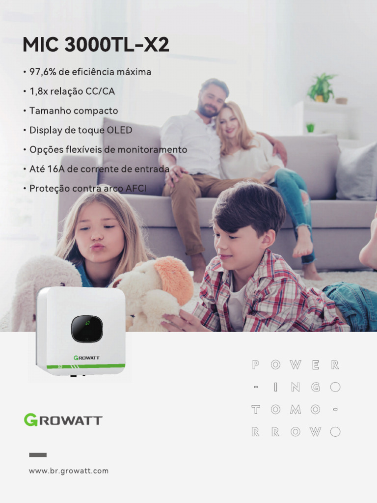 4-Datasheet - GROWATT MIC 3000TL-X2 - 220V | PDF