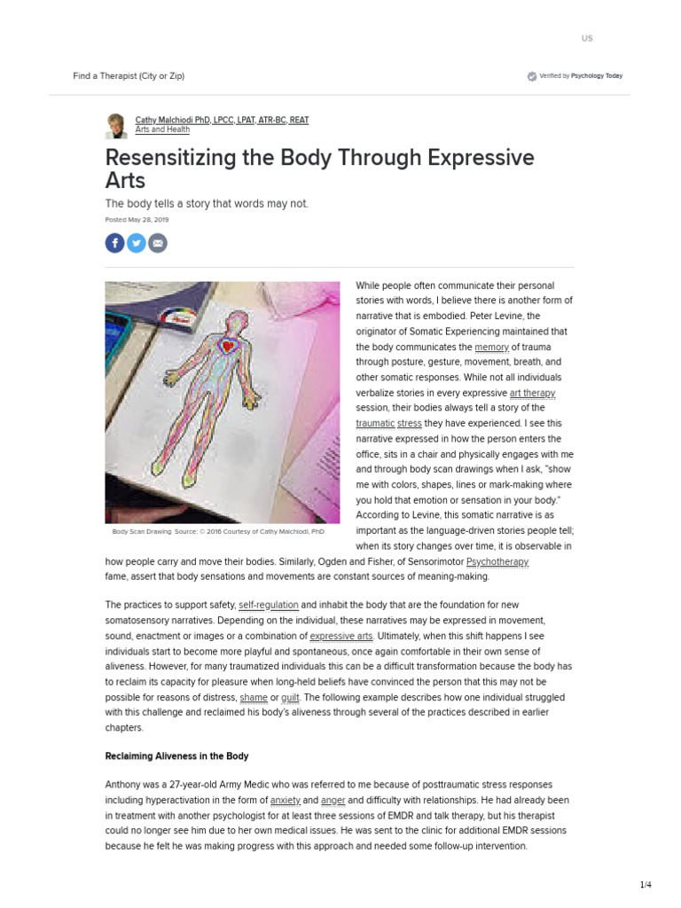 Resensitizing the Body with Arts Therapy | PDF | Eye Movement ...