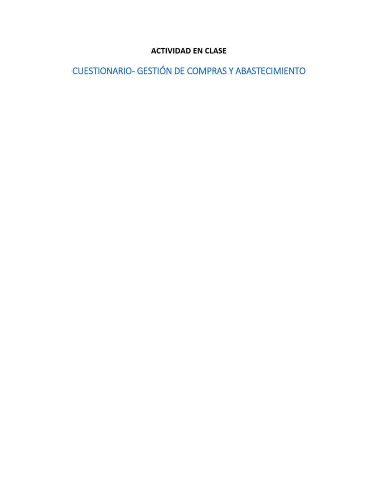 Cuestionario Clase | PDF