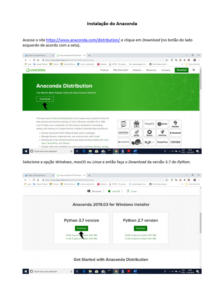 Tutorial para A Instalacao Do Anaconda | PDF