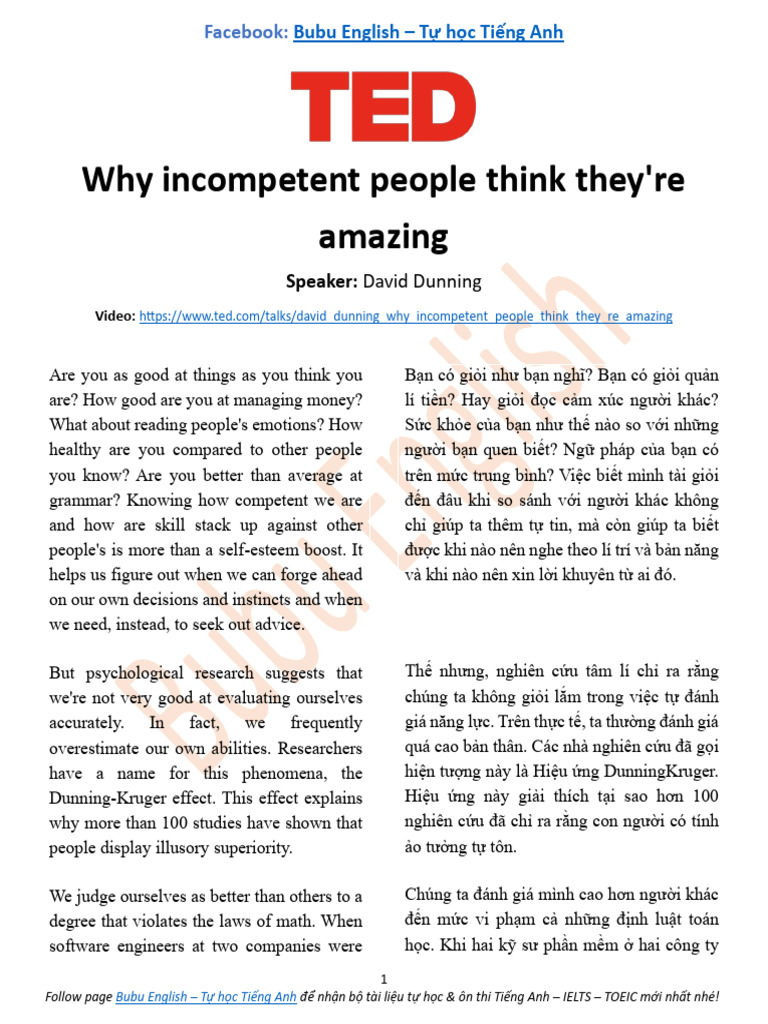 Why Incompetent People Think They - Re Amazing | PDF