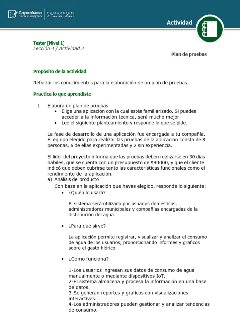 Plan de Pruebas | PDF | Mi sql | Software