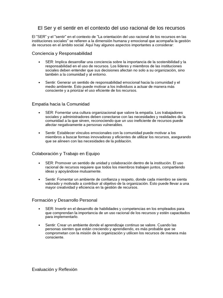 El SER y El Sentir | PDF | Comunidad | Racionalidad